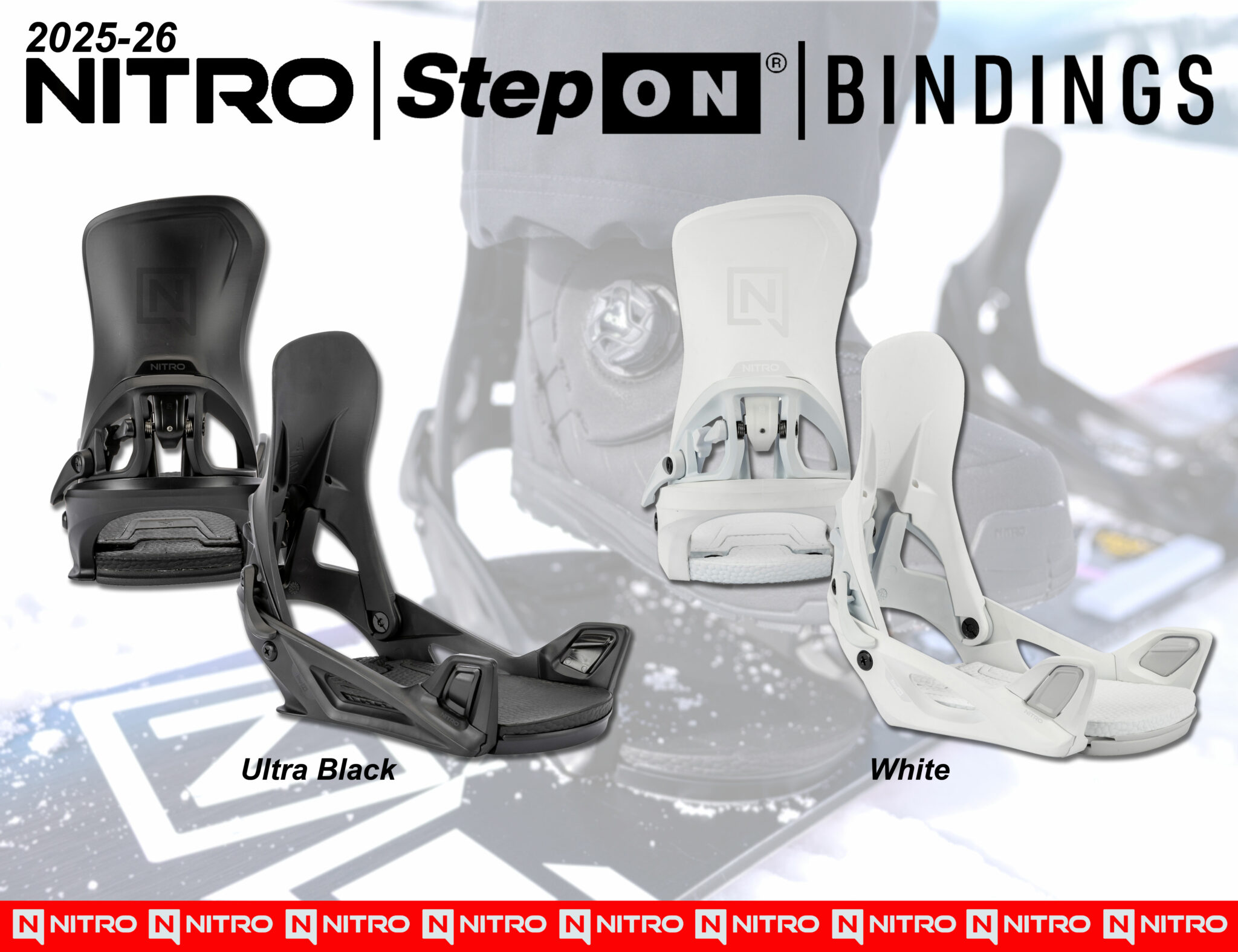 Nitro Snowboardsと Burton が「 Step On®」のパートナーシップをバインディングに拡大